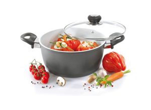 4006776070601 - Fleischtopf KRÜGER Aluguss Topf mit Glasdeckel Oslo schwarz H9cm Ø16cm Töpfe für Induktions-Kochfelder geeignet 4006776070601 - Fleischtopf KRÜGER Aluguss Topf mit Glasdeckel Oslo schwarz H9cm Ø16cm Töpfe für Induktions-Kochfelder geeignet