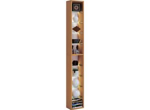 4051814417979 - Holz Wandregal Hängeregal Regal Bücherregal Wandboard Deko Glas Rasato XL (Farbe Buche)