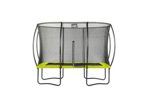 8719743250277 - Exit Toys Trampolin Silhouette Rechteckig 214x305 cm + Sicherheitsnetz grün