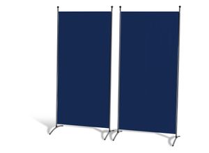 4001827478702 - 2 Stück Stellwand 85x180cm Blau Paravent Raumteiler Trennwand Sichtschutz