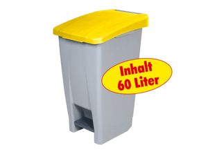 8711112026063 - BRB Tret-Abfallbehälter gelb Spar-Set (2x 60 Liter)