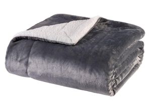 9120106127720 - WOHNWOHL® Flauschige Sherpa Kuscheldecke • Mikrofaser Wohndecke • Fleecedecke als Sofaüberwurf • Sofadecke Tagesdecke Wohnzimmerdecke • Teddyfleece Decke für Bett und Sofa