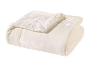 9120106127782 - WOHNWOHL® Flauschige Sherpa Kuscheldecke • Mikrofaser Wohndecke • Fleecedecke als Sofaüberwurf • Sofadecke Tagesdecke Wohnzimmerdecke • Teddyfleece Decke für Bett und Sofa