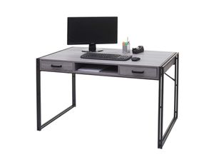 4057651305325 - Schreibtisch MCW-A27 Bürotisch Computertisch 122x70cm 3D-Struktur ~ grau