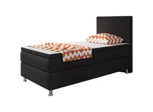 4260465765913 - IHG Boxspringbett Berlin 90x200 cm Webstoff Schwarz