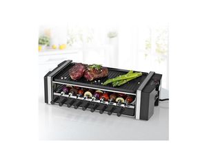 4052926098889 - Multi-Raclette-Grill 3in1 1200W Edelstahl schwarz mit Drehfunktion