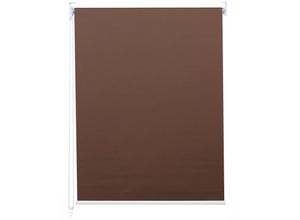 4057651283357 - Rollo MCW-D52 Fensterrollo Seitenzugrollo Jalousie Sonnenschutz Verdunkelung blickdicht 120x160cm ~ braun