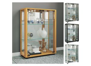 4051814412974 - Holz Glas Vitrine Sammel Glasvitrine Schaukasten Standvitrine Sintalo Spiegel