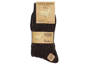 4250515193872 - Cotton Prime® 4 Paar Woll-Stricksocken mit ALPAKA Unisex Alpakasocken