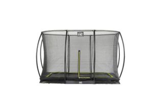 8719743250529 - Exit Toys Trampolin Silhouette Ground Rechteckig 214x305 (7x10ft) + Sicherheitsnetz (Schwarz) schwarz