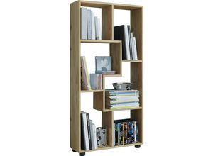 4051814403293 - Standregal Holzregal stehend platzsparendes Regal Maße H 119 x B 60 x T 20 cm Elegantes Regal stehend Aufbewahrungsregal Bücherregal Raumteiler Blina Gr 60 honig eiche B60cm H119cm T20cm Holzwerkstoff Holz Spanplatte Regale