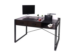 4057651306155 - Schreibtisch MCW-H91 Bürotisch Computertisch Industrial 76x120x70cm ~ dunkelbraun