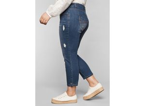 4063136253364 - Große Größen Slim Fit Jeans in 7 8-Länge mit Destroyed-Effekten blue Denim Gr56