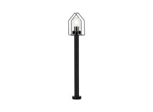 4004353302435 - BRILLIANT Lampe Home Außenstandleuchte schwarz transparent 1x A60 E27 60W geeignet für Normallampen (nicht enthalten) IP-Schutzart 44 - spritzwassergeschützt