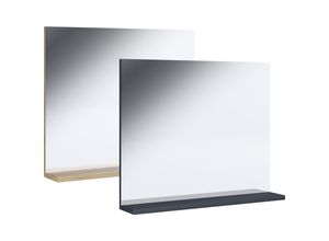 4051814410789 - Badspiegel Badspiegel rahmenlos Hängespiegel mit Ablage modernes Design Maße ca H 60 x B 50 x T 2 cm Wandspiegel ¿ Landos Gr 50 weiß honig eiche B50cm H60cm T2cm Holzwerkstoff Spiegel