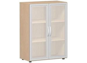 4038933066509 - Aktenschrank Flex S-383802-GTB buche Acrylglas satiniert 2 Fachböden 800 x 420 x 1104 cm