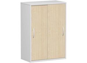 4038933486918 - Schiebetürenschrank Flex S-383502-AL lichtgrau ahorn 2 Fachböden 800 x 425 x 1182 cm