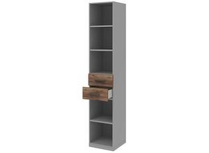 4059484223869 - Regalschrank quantum 180 D65 6120-85-R1 grau eiche 3 Fachböden 400 x 419 x 2205 cm