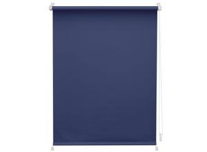 4250434156026 - Seitenzugrollo ORIGINAL Uni Rollo Rollos Gr 200 cm stufenlos positionierbar 80 cm blau (blau weiß) Verdunkelungsrollos mit Klemmträger und Farbbeschichtung - für Fenster Türen Klemmfix