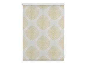 4251369826237 - Seitenzugrollo ORIGINAL Rollo Klemmfix ohne Bohren blickdicht Stripy Boho Drop India Rollos Gr 150 cm stufenlos positionierbar 70 cm beige (beige weiß) Kinder Kinderzimmer-Rollos