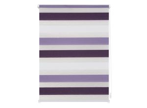 4250434115139 - Lichtblick Duo-Rollo Klemmfix ohne Bohren Bunt - Violett - Lila - Weiß 90 x 150 cm (B x L)