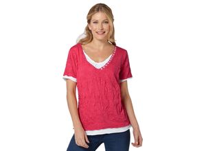 4063136617630 - Große Größen Shirt im Lagenlook und in Crash-Optik rot-weiß Gr44