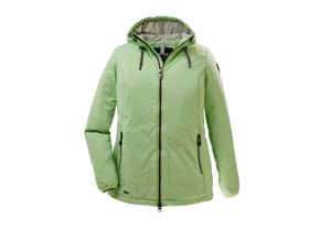 4061393918545 - Große Größen Softshelljacke mit regulierbarer Kapuze und Saum grün Gr48