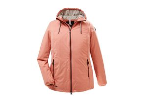 4061393918415 - Große Größen Softshelljacke mit regulierbarer Kapuze und Saum koralle Gr50