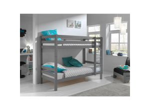 5420070234139 - VIPACK - Etagen-Hochbett Pino 160 cm Höhe Ausf Kiefer massiv grau lackiert 5420070234139 - VIPACK - Etagen-Hochbett Pino 160 cm Höhe Ausf Kiefer massiv grau lackiert