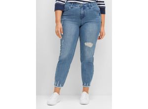 4063136390816 - Große Größen Schmale 7 8-Jeans mit Destroyed-Effekten blue used Denim Gr46