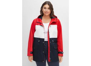 4063136365982 - Große Größen Outdoorjacke in Colourblocking-Optik wasserdicht nachtblau Gr50