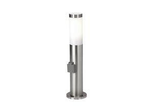 4004353233692 - BRILLIANT Lampe Chorus Außensockelleuchte Steckdose edelstahl 1x A60 E27 20W geeignet für Normallampen (nicht enthalten) IP-Schutzart 44 - spritzwassergeschützt