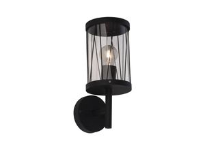 4004353256134 - BRILLIANT Lampe Reed Außenwandleuchte stehend schwarz matt 1x A60 E27 60W geeignet für Normallampen (nicht enthalten) IP-Schutzart 44 - spritzwassergeschützt