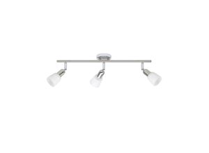 4004353038556 - Lampe Sofia Spotrohr 3flg eisen chrom weiß 3x D45 E14 40W geeignet für Tropfenlampen (nicht enthalten) Köpfe schwenkbar - silber - Brilliant