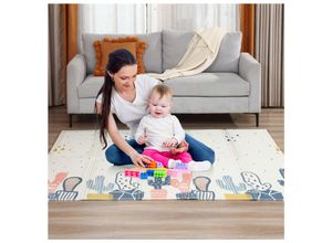 4260595752043 - Spielmatte   Spielteppich für Kinder doppelseitig mit Straße 200 x 180 cm - Kaktus - Baby Vivo