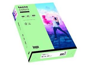 4011211079408 - Farbiges Kopierpapier tecno colors DIN A4 160 g m² mittelgrün 1 Paket = 250 Blatt