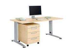 4251898806205 - Select Büromöbelset 2-tlg LOGIN C-Fuß Schreibtisch B 1600 mm