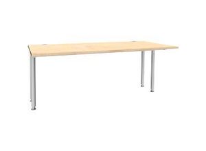 4250510840580 - Genius Schreibtisch MODENA FLEX Breite 1800 mm beidseitig verkürzt Ahorn