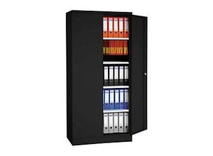 4260090173954 - Stahlschrank 4 Fachböden 5 OH H 1950 x B 920 x T 600 mm schwarz schwarz