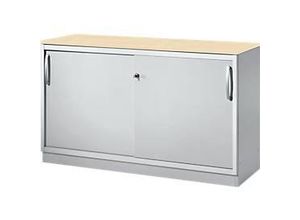 4250510826478 - Genius Schiebetürenschrank TETRIS SOLID 2 OH B 1200 x H 818 mm Mitteltrennwand 19 mm Abdeckplatte Ahorn weißalu