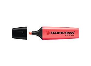 4006381215756 - Textmarker STABILO® BOSS Original Keilspitze lichtbeständig schnell trocknend rot 10 Stück