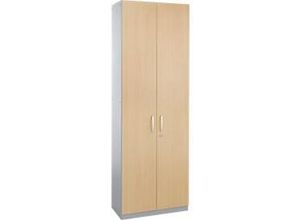 4250510835500 - Genius Flügeltürenschrank TETRIS SOLID Stahlkorpus 6 OH B 800 mm abschließbar Ahorn-Dekor weißalu