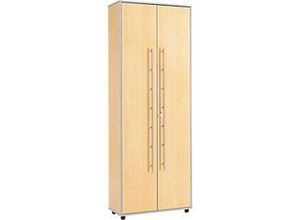 4251898810479 - Select Aktenschrank Moxxo IQ Holz 5 Böden 6 OH B 801 x T 362 x H 2166 mm abschließbar Ahorn-Dekor