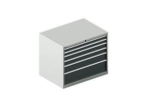 4051273682109 - Select Schubladenschrank WSK 54-36 Stahl 6 Schübe bis 75 kg B 1023 x T 725 x H 850 mm lichtgrau anthrazitgrau