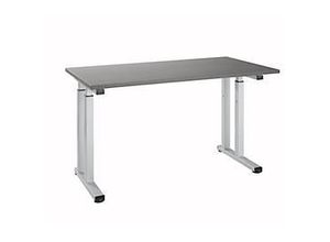 4251898813456 - Schreibtisch Set Up Rechteck C-Fuß B 1300 x T 650 x H 685-820 mm graphit weißaluminium