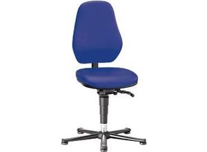 4016849562230 - Labordrehstuhl Basic 9132 mit Gleitern Kunstleder Stamskin Top blau