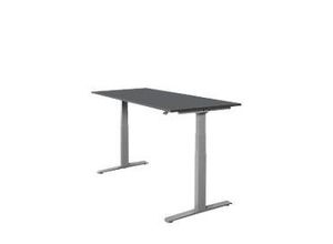 4250510813850 - Select Schreibtisch SET UP elektrisch höhenverstellbar Rechteck T-Fuß B 1800 x T 800 x H 645-1290 mm graphit weißaluminium