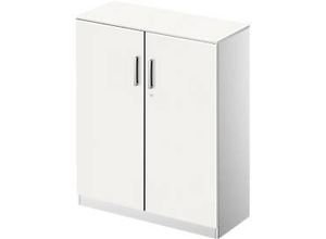 4250510835227 - Genius Flügeltürenschrank TETRIS SOLID 3 OH B 800 mm abschließbar mit Abdeckplatte weiß weißalu