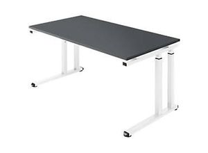 4250510813652 - Select Schreibtisch SET UP C-Fußgestell 1600x800 graphit weiß