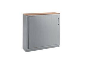 4250510826720 - Genius Querrollladenschrank TETRIS SOLID 3 OH B 1200 x T 413 x H 1170 mm mit Böden und Abdeckplatte Buche weißalu